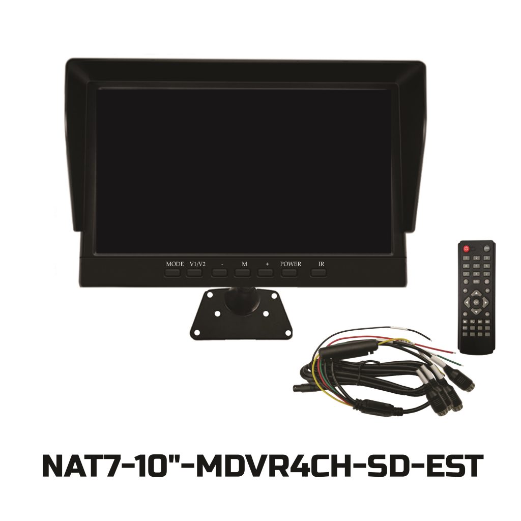 10″ LCD MONITOR 4 CHANNEL WITH RECORDER - NATTO ABS