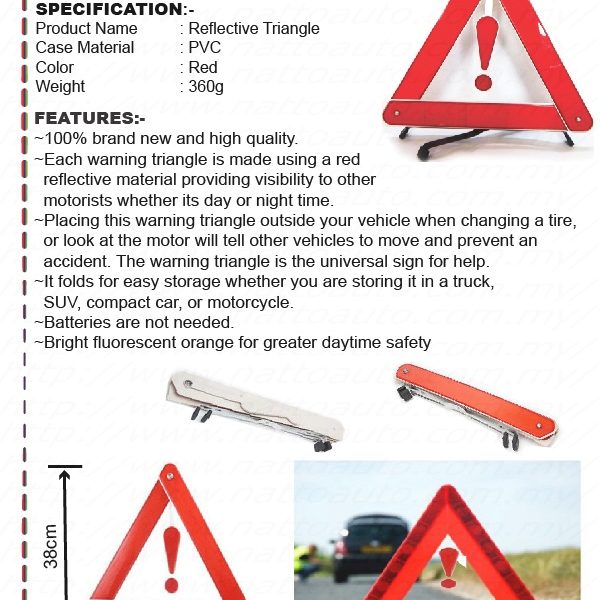 WARNING TRIANGLE SAFETY EQUIPMENT - NATTO ABS