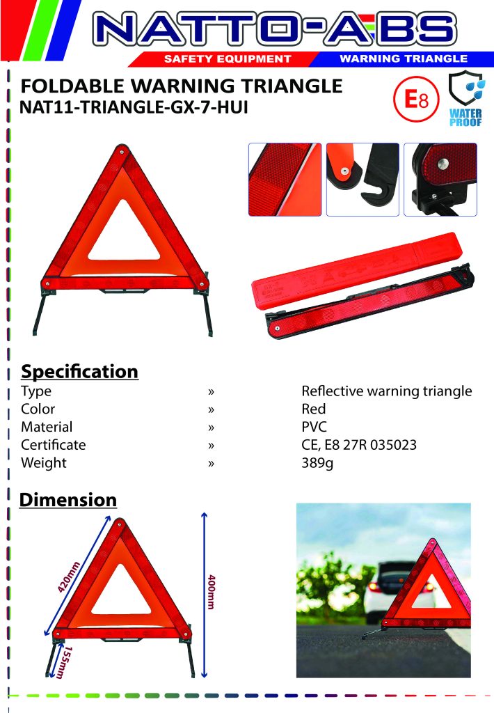 WARNING TRIANGLE SAFETY EQUIPMENT - NATTO ABS